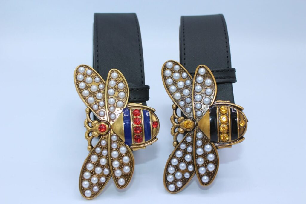 Perfect Bee Figured Black %100 Leather Belt - Belt Point